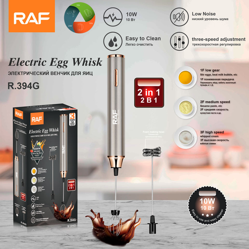 RAF 2025 USB Rechargeable Electric Coffee Frother & Matcha Whisk Egg Beater Steel Milk Frother ...