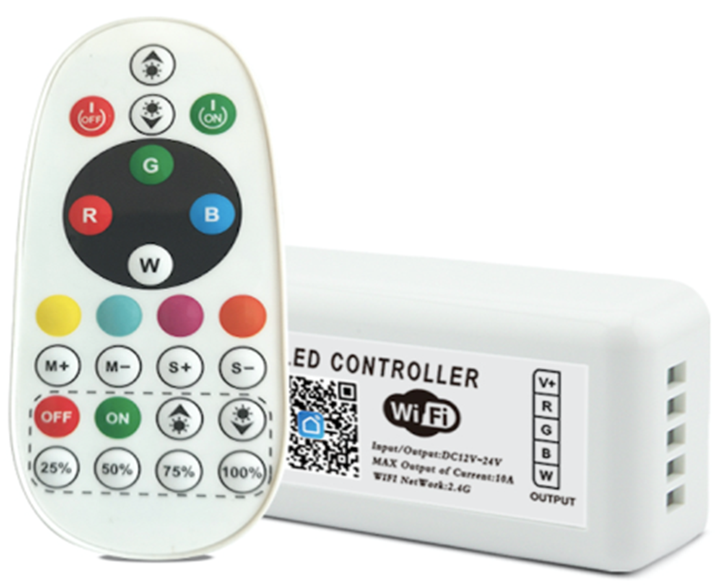 Intelligent Life Remote Control Led Colorful Atmosphere Wireless 24-key Rgbw 4 Output Tuya Wifi ...