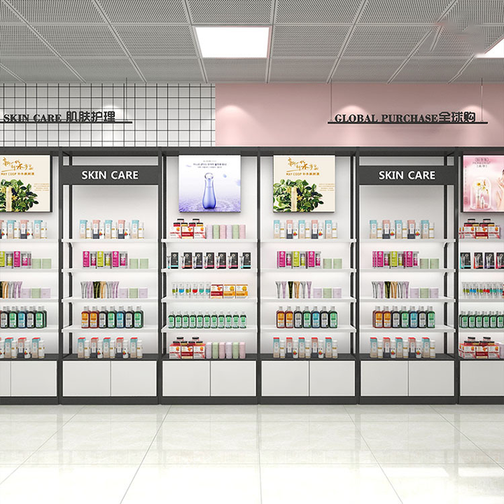 Kainice Colorful Customized Cosmetics Display Shelves