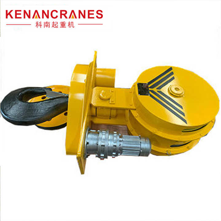 Motorized 360 Degree Rotating Crane Hook with Safety Latch