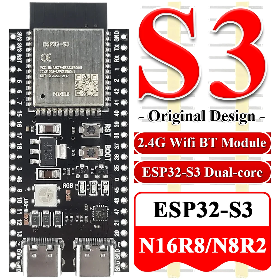 ESP32-S3 Wifi BT Module Development Board for ESP32-S3-WROOM1 N16R8 ...