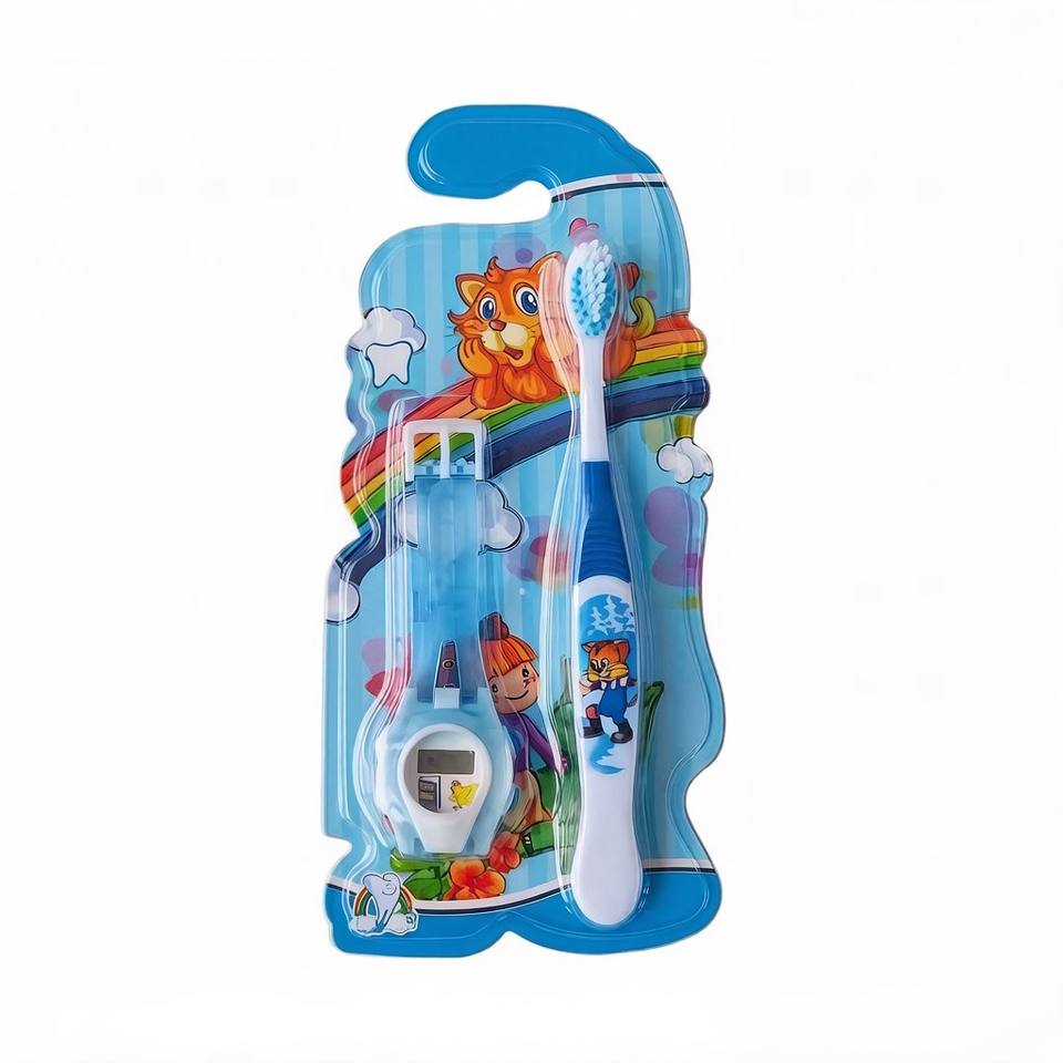 Kids Cartoon Toothbrush with Watch Toy Soft Bristles Toddler Toothbrush ...