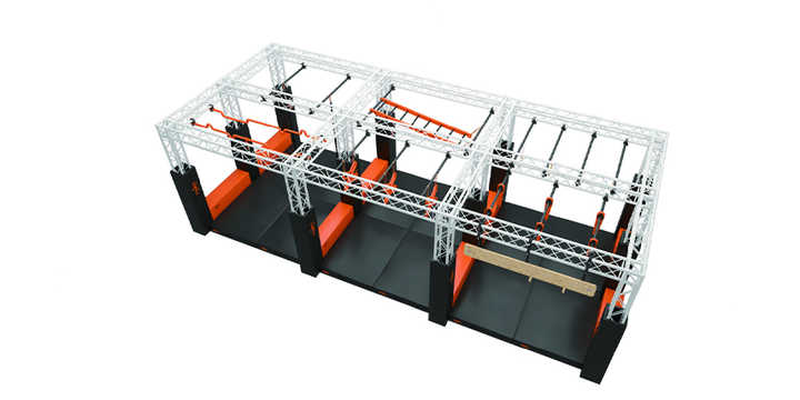 Ninja Warrior Obstacle Course Aluminum Structure with Airbag Steel ...