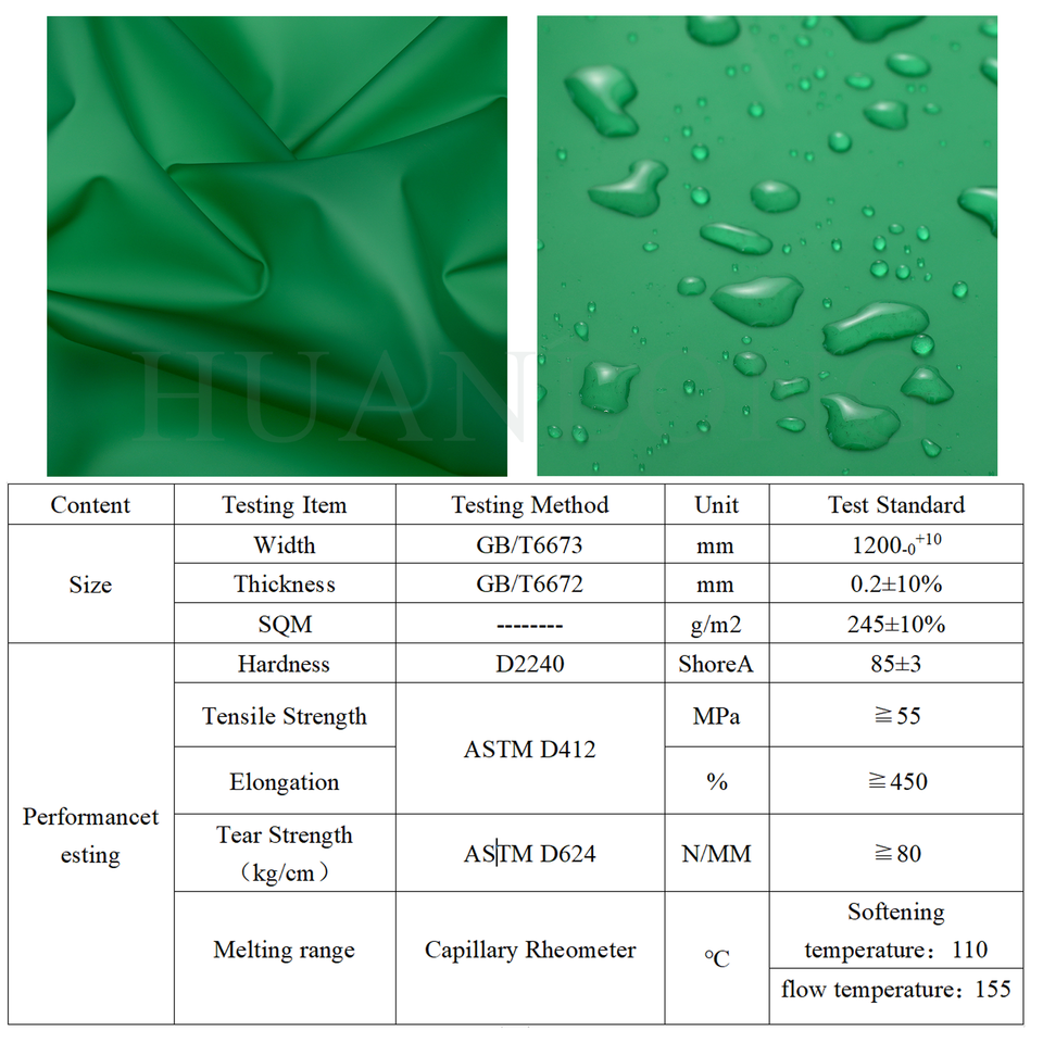 HUANLONG Wholesale TPU Roll Sheet Mist Swimsuit Green TPU Fabric TPU ...