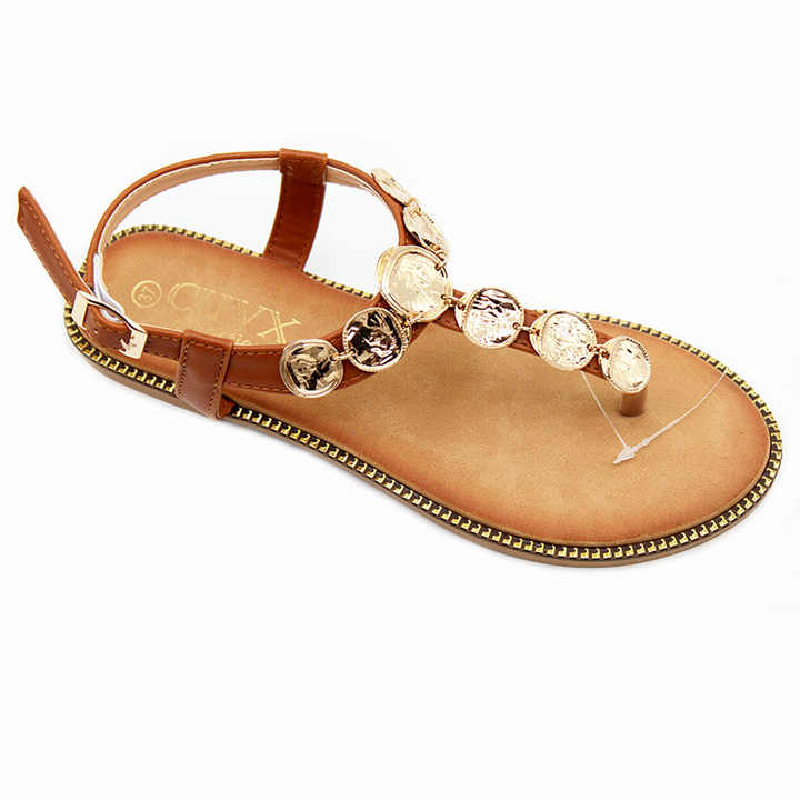 Roman Sandals Metal Clamp Ladies fairy Wind New Summer Flat Breathable ...