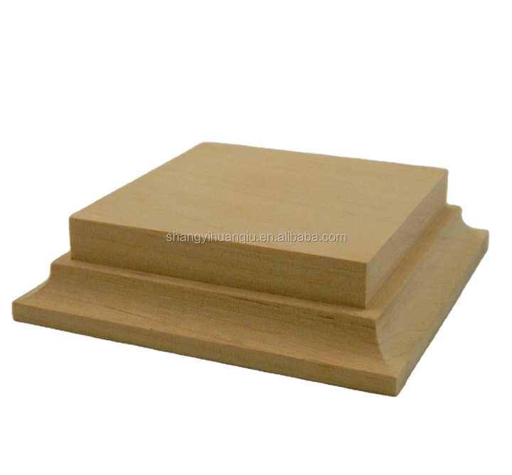 Wooden Base for Sculptures - Customized Logo & Packing