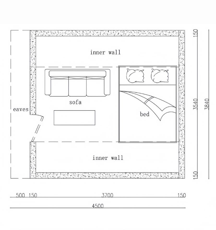 A-shaped Prefabricated Concrete Garden Building Windproof Rainproof ...