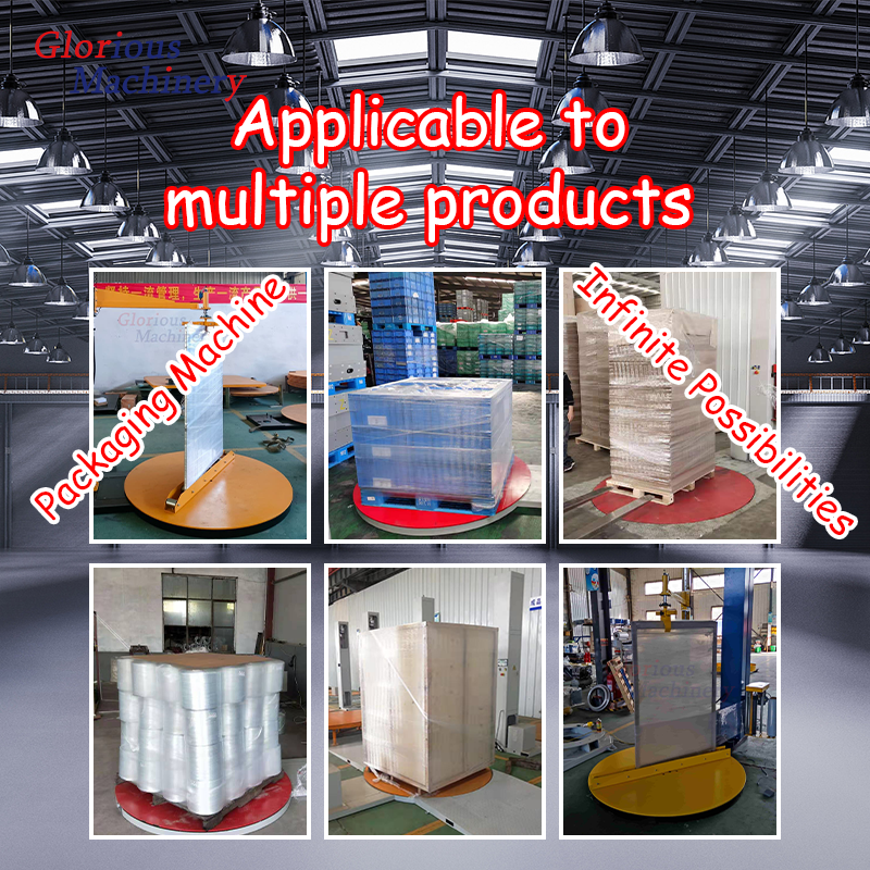 Electric Turntable Stretch Wrapping Machine Pallet Stretch Wrapper with ...