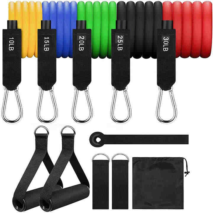 Wholesale Fitness Pull Rope Set - 11pcs Resistance Bands