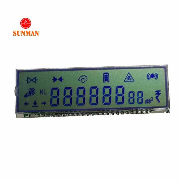 Customized Monochrome 7-Segment 8 Digits STN LCD Display