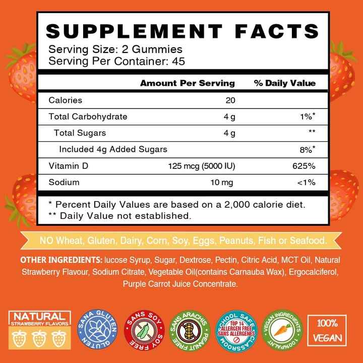 OEM & ODM Supported Vegan Vitamin D Gummies Super Energy Boost ...