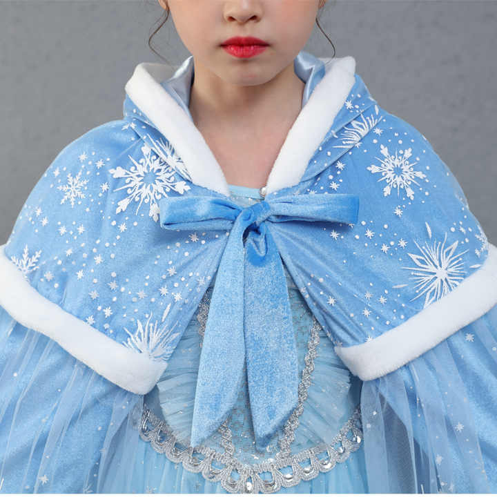 Wholesale Cape for Kids Girl - Winter Princess Velvet Cloaks