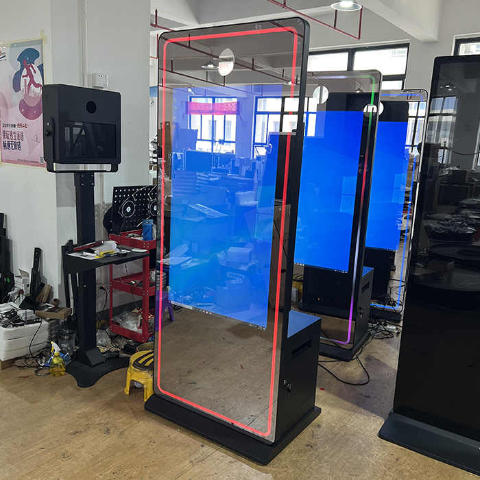 Portable Selfie Screen Magic Mirror Photo Booth With Camera And Printer For Wedding Party Events ...