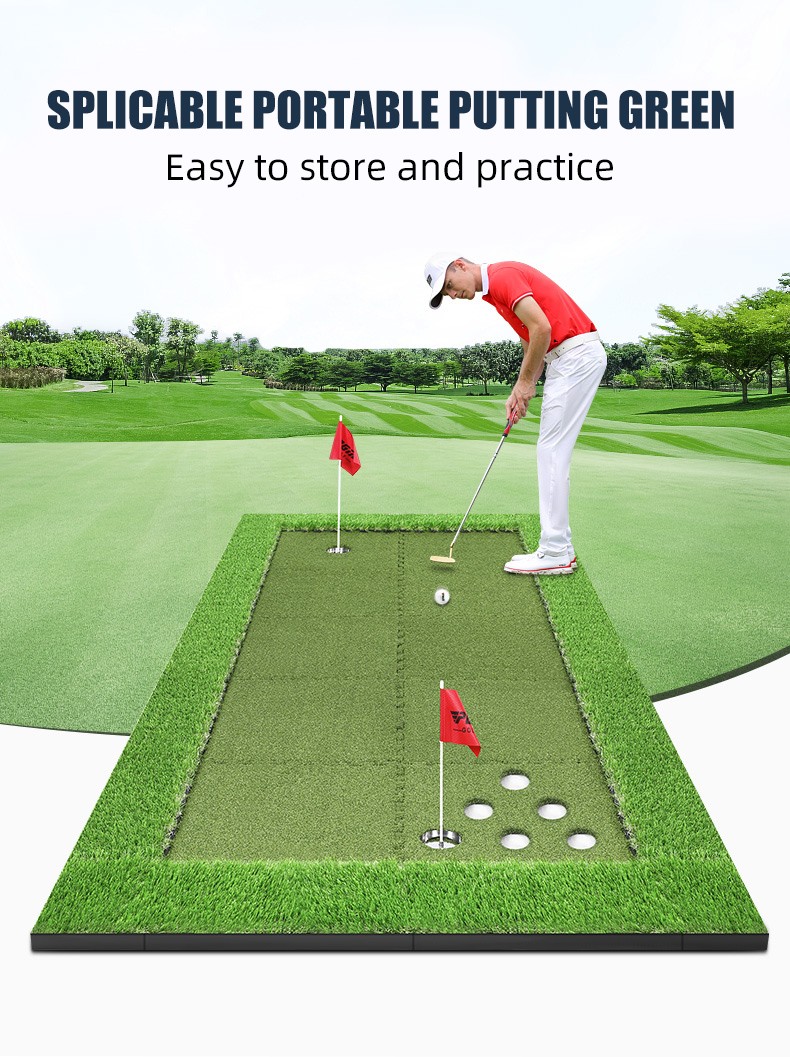PGM GL019 mini golf outdoor carpet putting green kits portable nylon ...