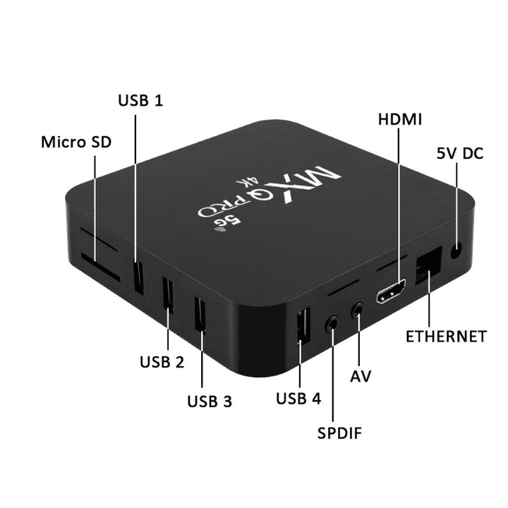 TV Box Android MX9 PRO 4K Smart Internet MXG Pro Set Top Box