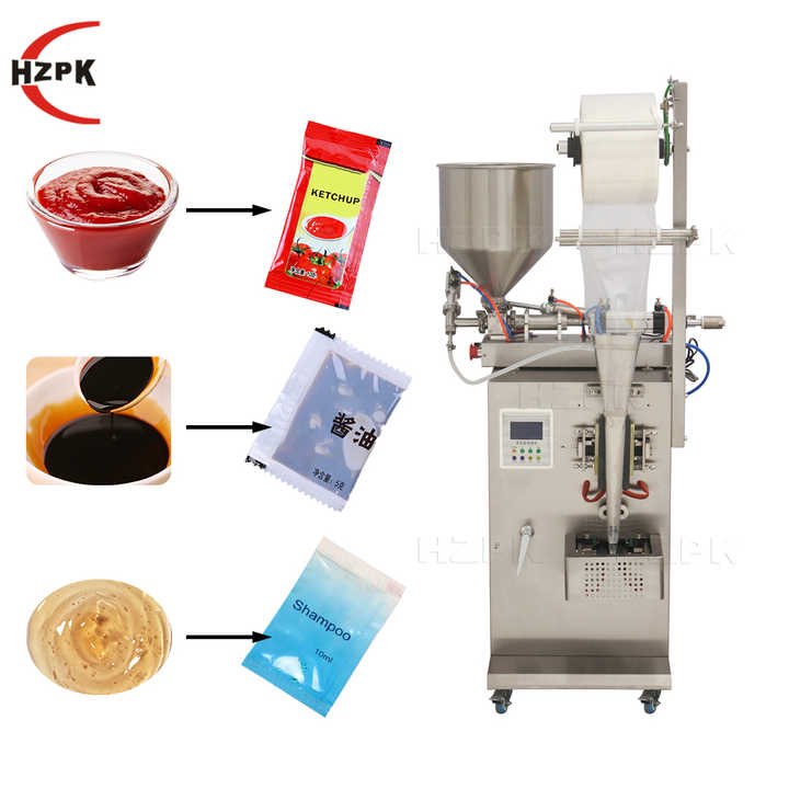 HZPK Vertical Auto Peanut Sauce Sachet Pouch Filling Machine