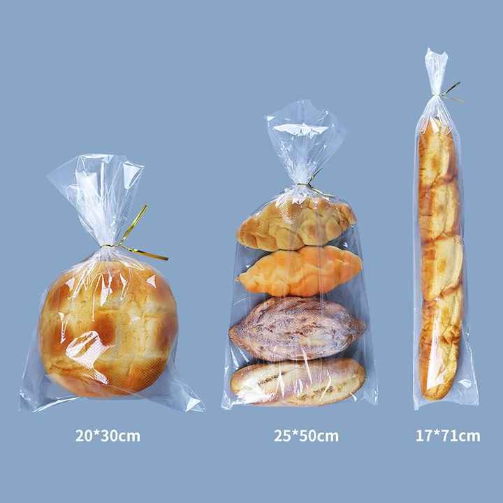 Perforated Bread Bags, Clear Plastic Bakery Bags With Free Twist Ties ...