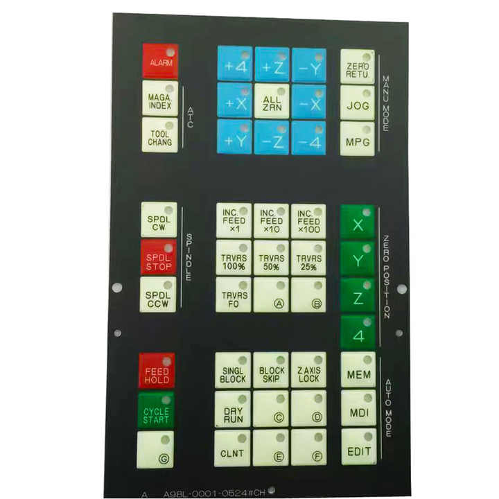 Fanuc System Button Film A98L-0001-0524#A/0524#T/0524#J/0524#S02/0524# ...