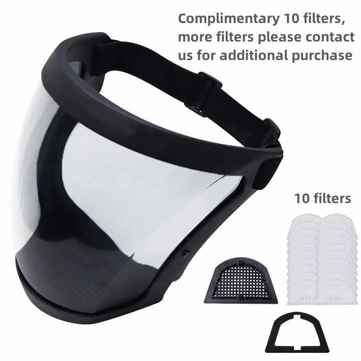 Full Face Mask with Reusable Clear Visor - Antifog & Protection