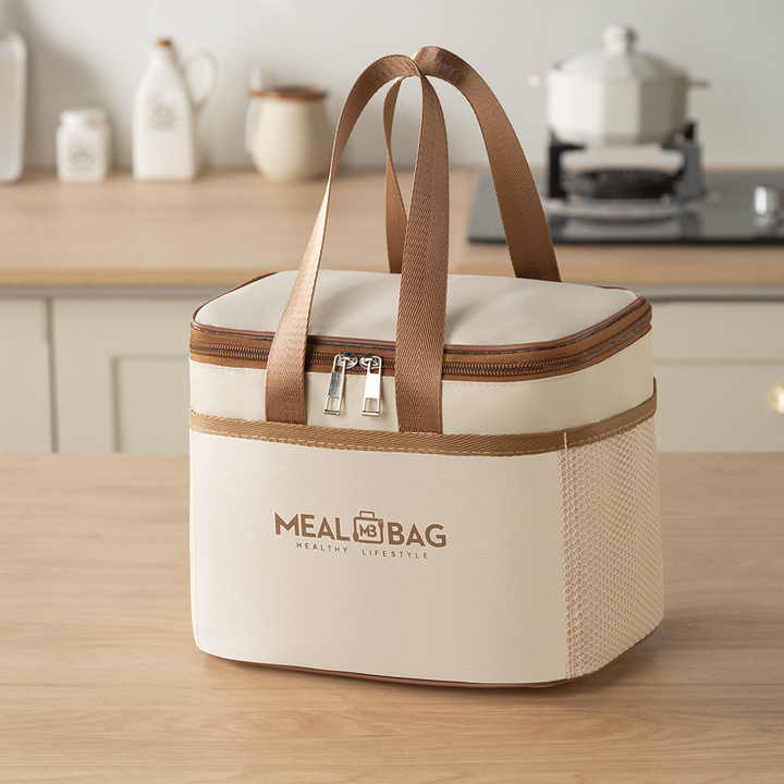 Zippered Lunch Bag Oxford Material Lunch Box Thermal Insulated Lunch ...