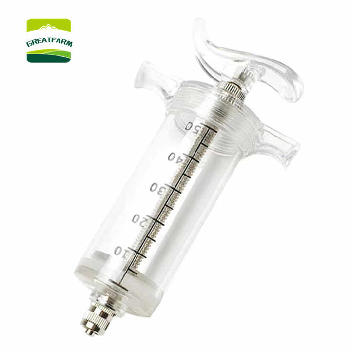 Plastic Syringe Veterinary Injection Gun - Curved Needle