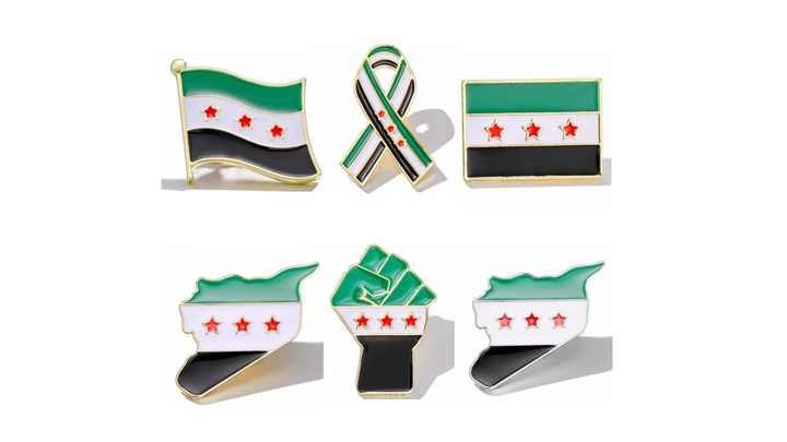 Manufacturer Syria National Flag Lapel Pin Hat Scarf Bag Clothes ...
