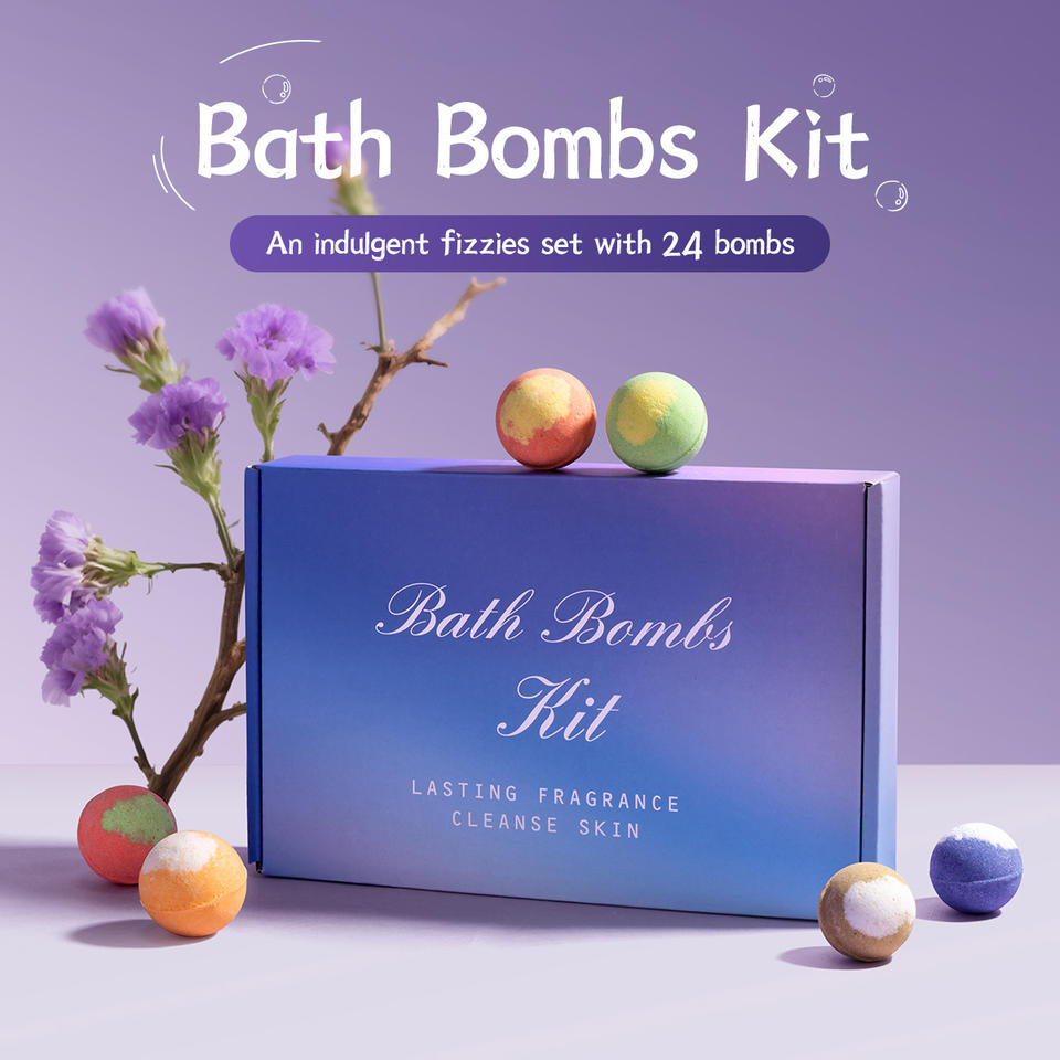 24Pcs Pack Wholesale Organic Shower Bombs Kit Spa Bathing Fizzy Bubble ...