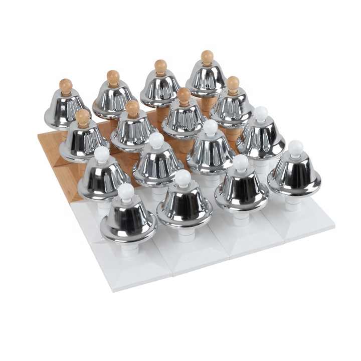 Montessori Toys Wooden Desk Bells Set 8 Notes Diatonic Metal Hand Bells ...