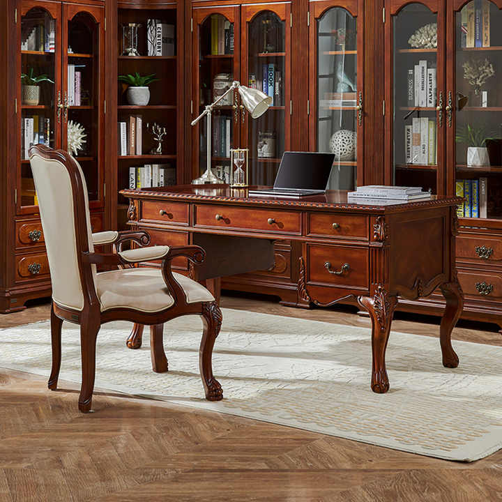 Solid Wood Vintage Office Computer Desk AG-203 for Home