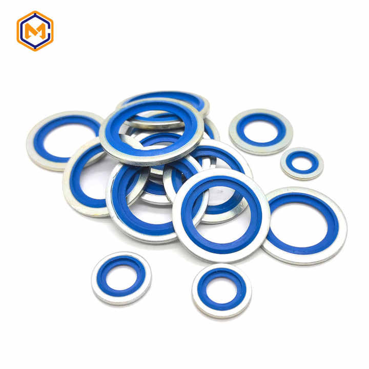 Factory self-centered bonded seal Stainless Steel 316 NBR Rubber Bonded ...