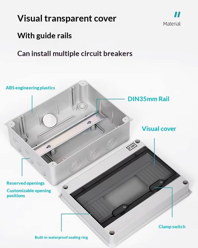 IP66 Electric Box Waterproof ABS Plastic Distribution Box for Outdoor ...