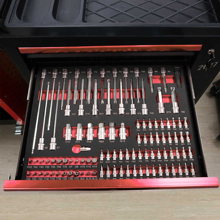 7 Drawer Tool Trolley with 273pcs EVA Foam Tool Set