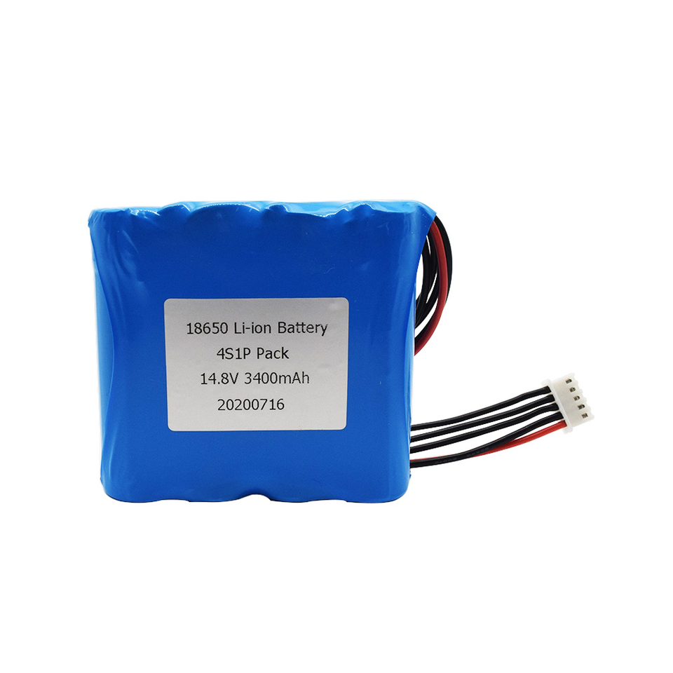 Customized 2.5Ah 3.4Ah Battery Pack 18650 4S1P 14.8V 3400mAh With ...