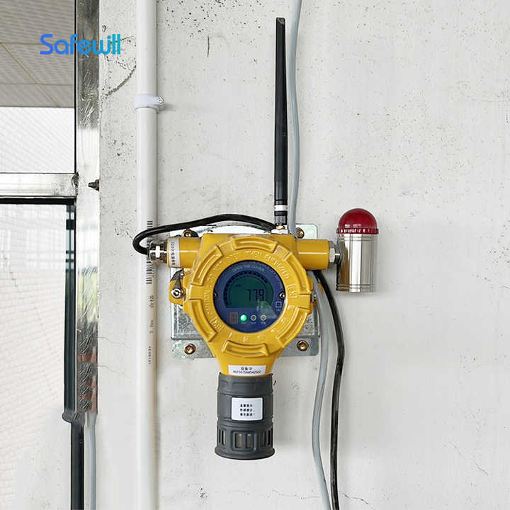 Safewill ES10C Industrial Gas Detector H2S 0-100ppm Fixed Gas Leak Detector Hydrogen Sulfide Gas ...