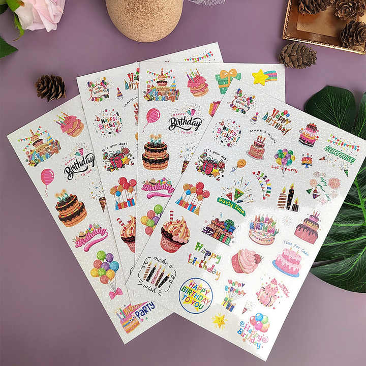Large Flash Happy Birthday Single Sheet Cake Party Decoration ...