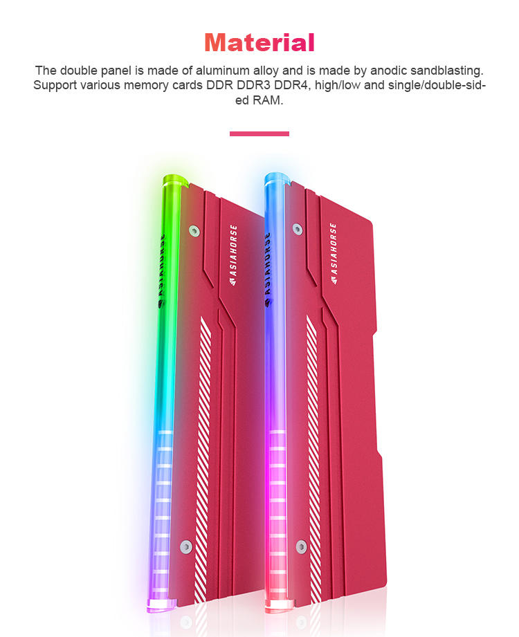 5v Argb Ram Cooler Colorful Lights Memory Module Radiator Cooling ...