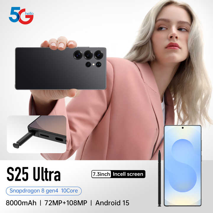Original S25 Ultra 5G Dual SIM Mobile Phone 16GB+1TB High Quality Smart ...