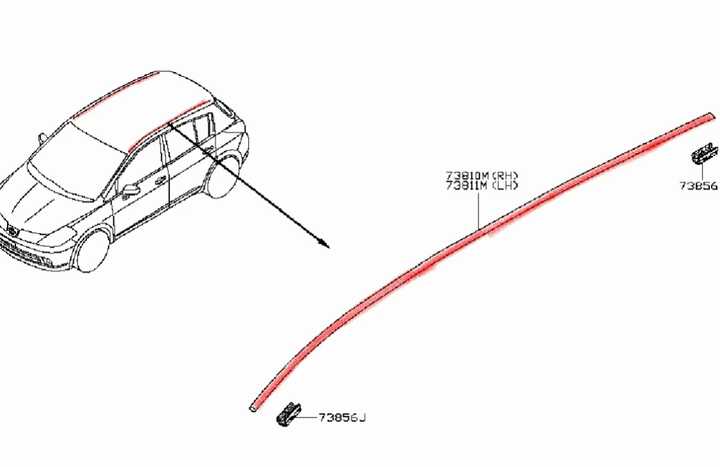 Car Seal Left Right Roof Drip Side Finish Moulding Trim Weatherstrip ...