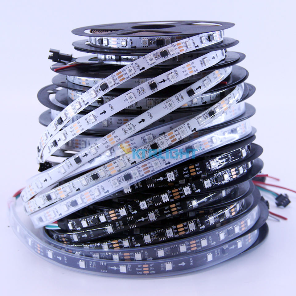 WS2811 RGB Smart LED Strip Light with Voice Control Copper PCB 12V DC ...