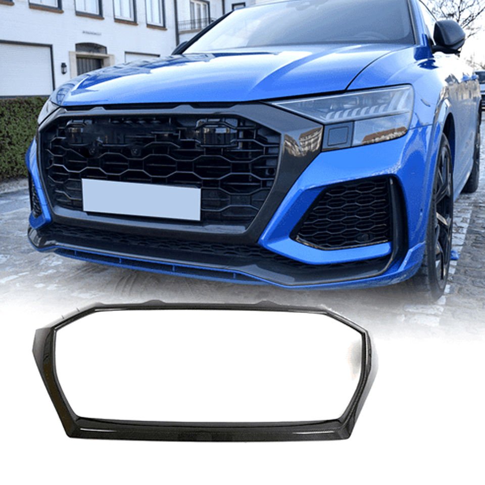 Carbon Fiber Front Bumper Grille Cover for AUDI RSQ8 Sedan 4 Door 2021 ...