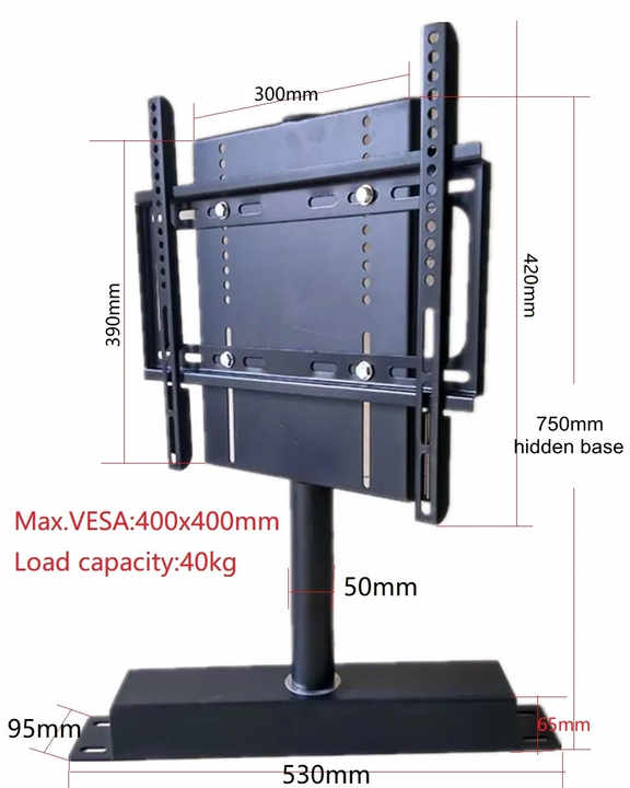 360° Manual Rotating TV Stand for 32"-65" TVs - Modern Swivel Base OEM