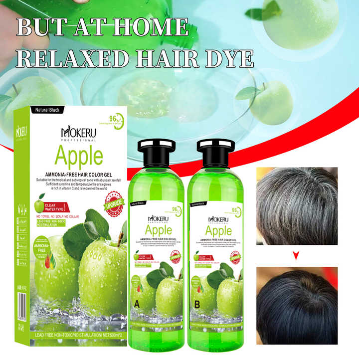 Professional Apple Hair Color Gel Fast Coloring Black and Brown Natural ...