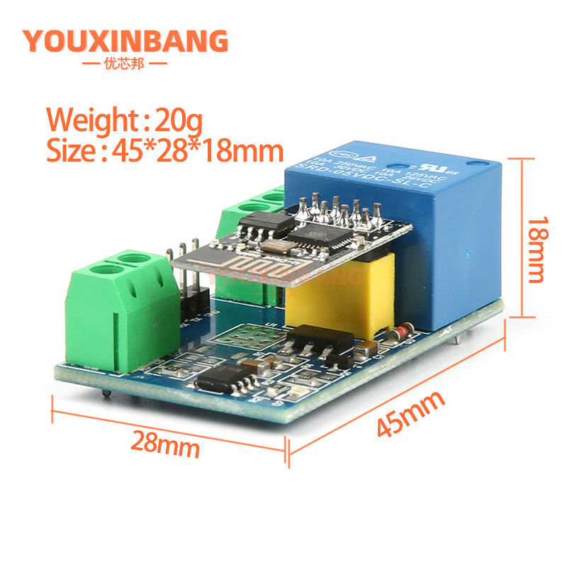 ESP8266 WiFi Relay Module 5V 10A Smart Switch IoT APP Remote Control ...