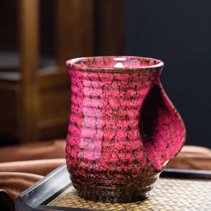 Hand Warming Mugs - Ceramic Coffee Cups with Pocket Handle
