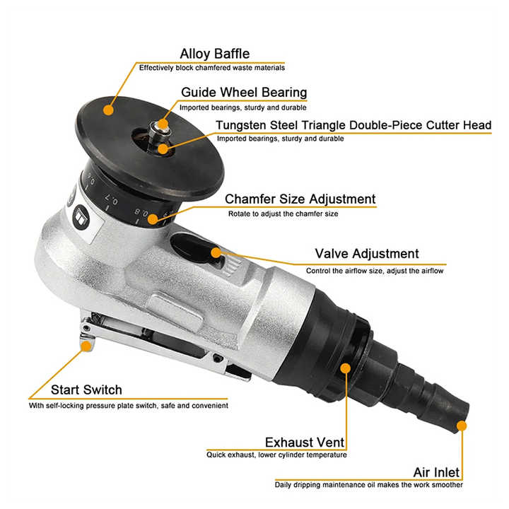Small Pneumatic Tool Chamfering Machine Deburring Soft Metal Wood Hand ...