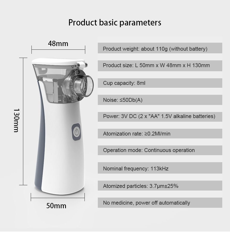 Portable Nebulizer - Handheld Personal Steam Inhalers Nebulizer Machine ...