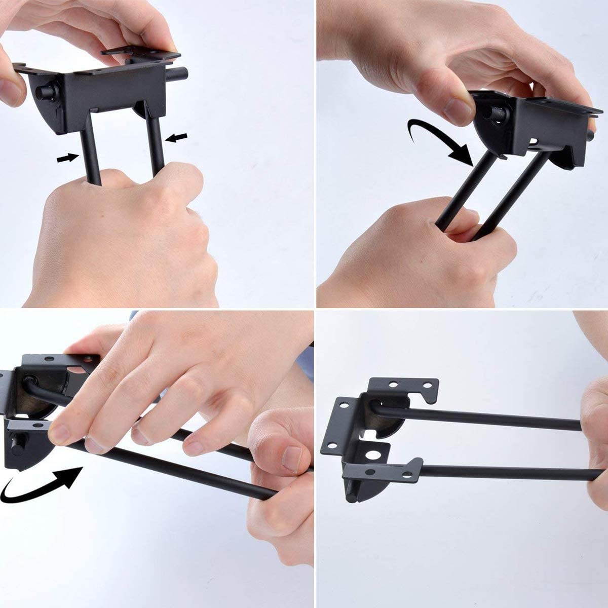 Folding Table Leg Brackets - Metal Adjustable Legs
