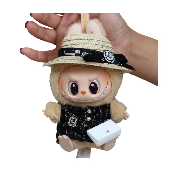 Labubu Clothes Luxury 17cm Designers Branded Skirt Hat Bag Accessories ...