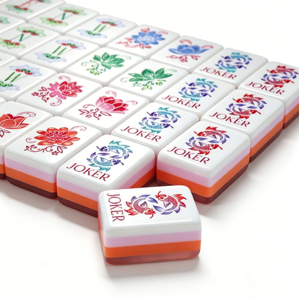 US Stock,Custom 4-Layer Mahjong Tiles,American Mahjong Set with 160 ...