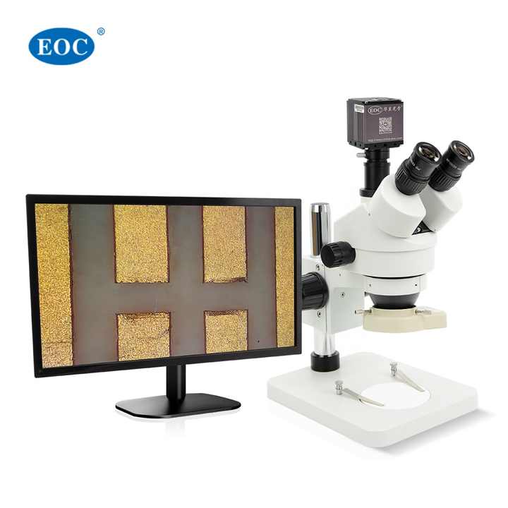 EOC三目显微镜数码0745显微镜，用于电子PCB，珠宝和手机维修立体双目显微镜| Alibaba.com